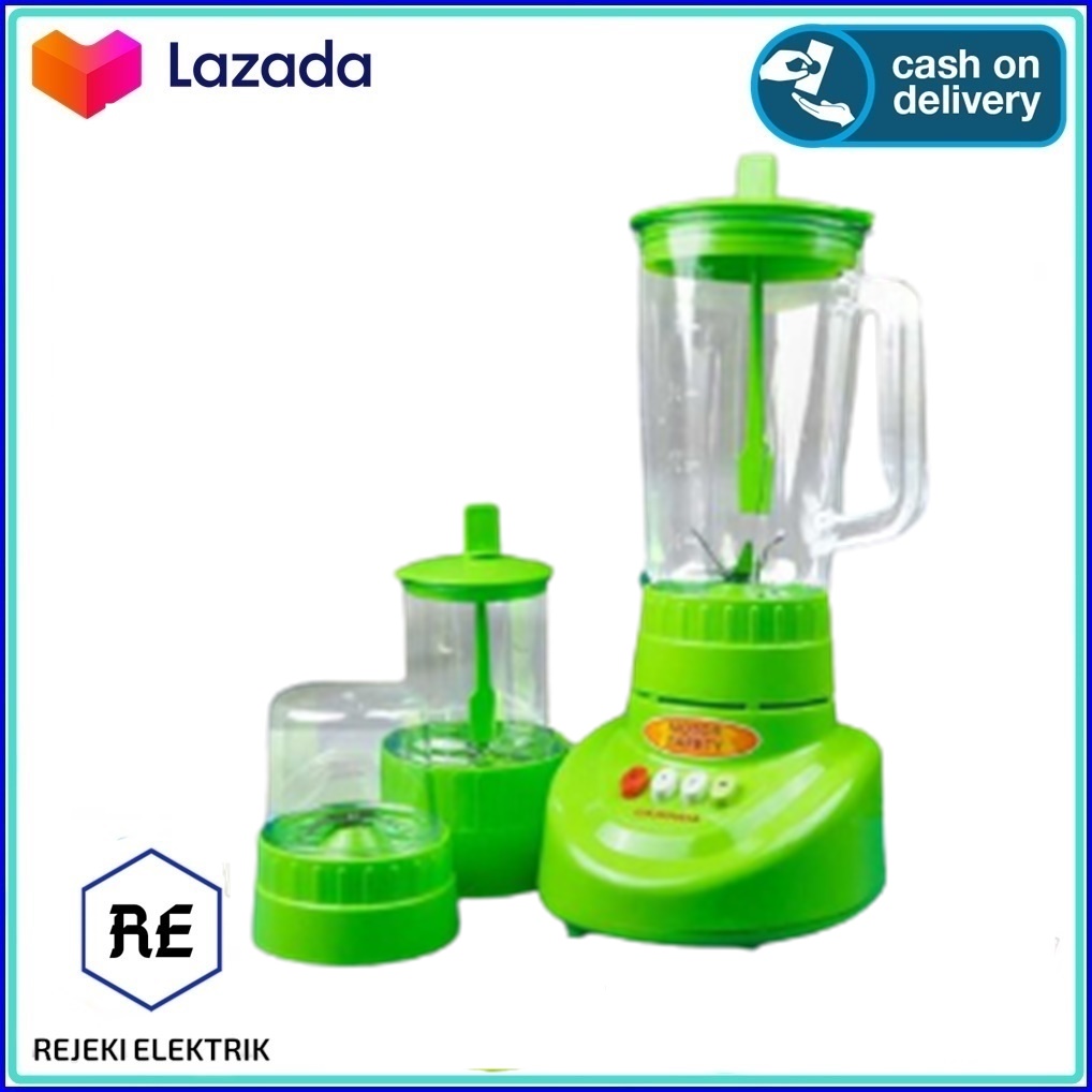 Blender Okayama 3 in 1 Blender Plastik National Quality | Lazada Indonesia