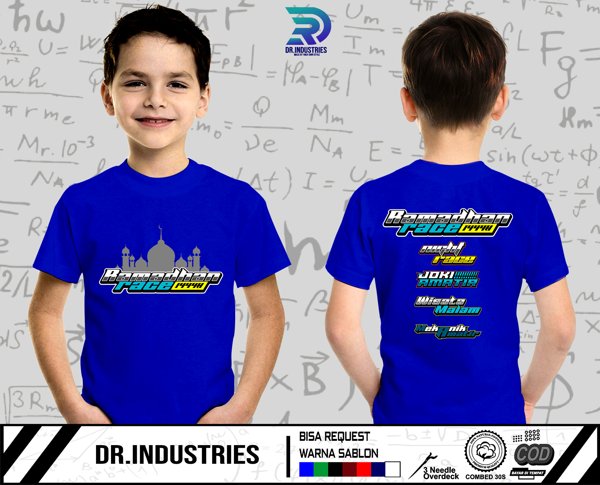 KAOS BAJU ANAK RAMADHAN RACE RACING NIGTH RACE MEKANIK AMATIR WISATA ...