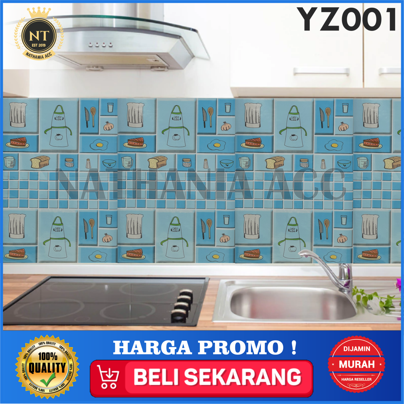 TERBARU DAN TERMURAH!!! Wallpaper Sticker Dapur dan Kamar Mandi Anti ...