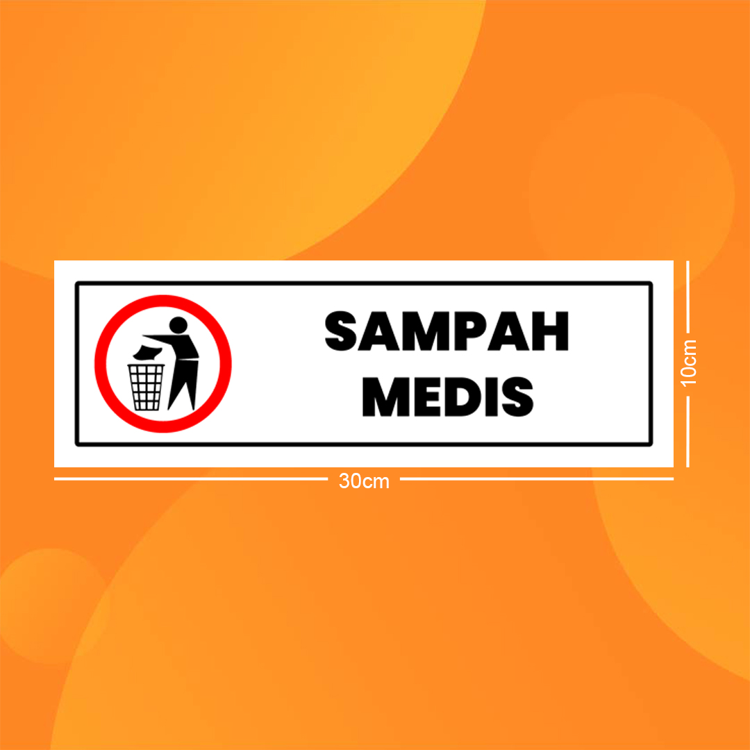 Stiker K3 Sampah Medis / Sticker HSE Medical Waste (Anti Air) | Lazada ...