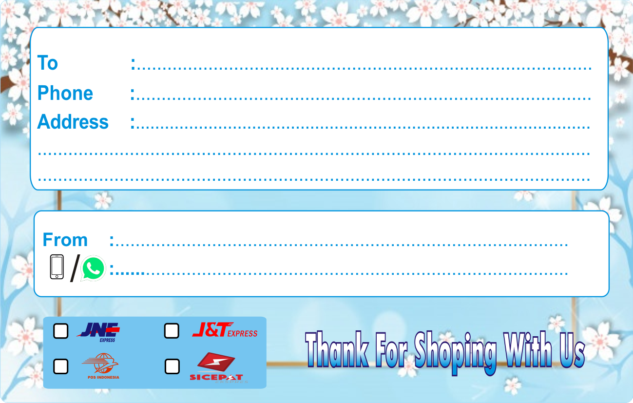 STIKER LABEL PENGIRIMAN OLSHOP - LABEL PENGIRIMAN - STIKER PENGIRIMAN ...