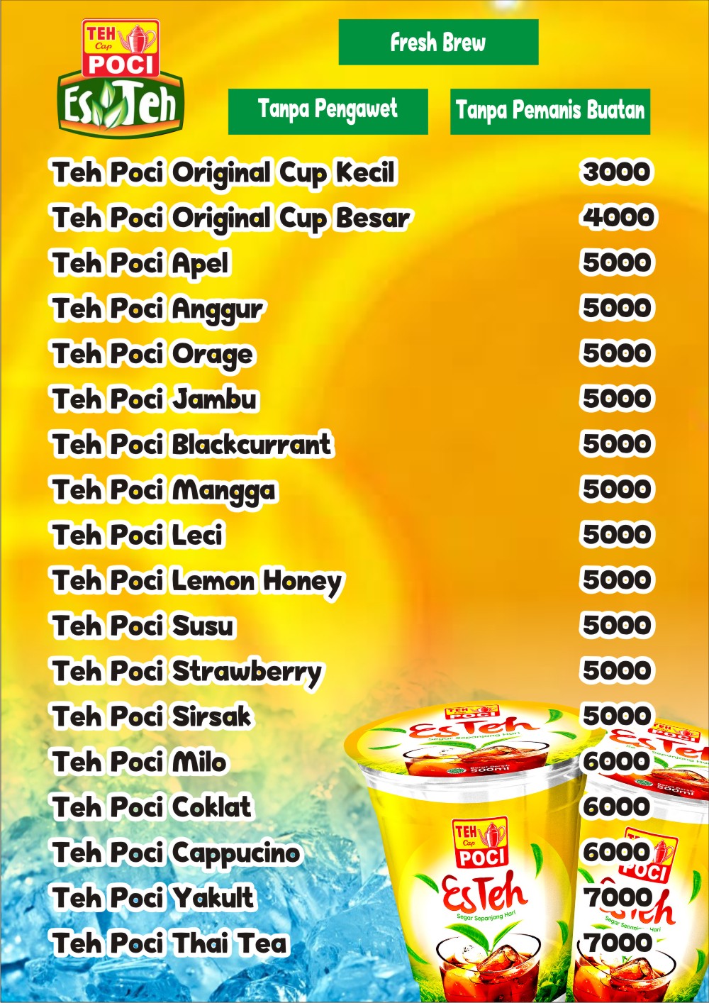 STIKER DAFTAR MENU MAKANAN ATAU MINUMAN BUAT DITEMPEL PADA KACA BISA ...
