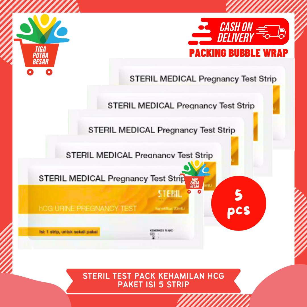 5 STRIP ALAT TES KEHAMILAN STERIL / TEST PACK HCG / TESPEK HAMIL ...