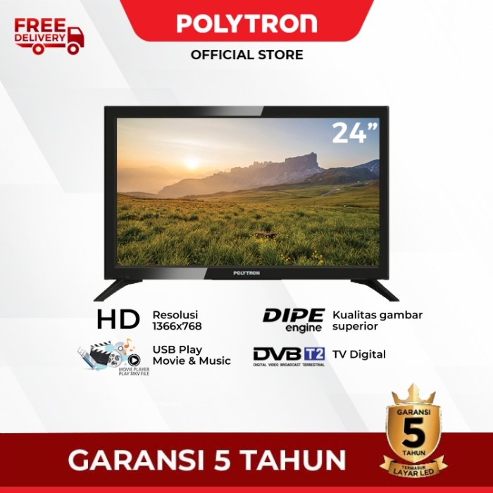 POLYTRON Digital LED TV 24 Inch PLD 24V1853 | Lazada Indonesia