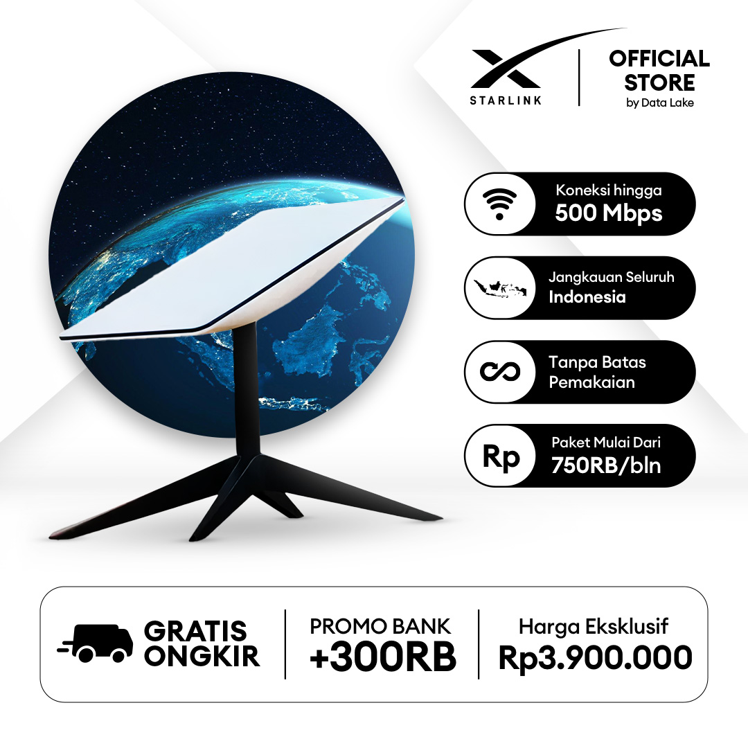 Starlink Residential Kit (Standard) - Internet Satelit Cepat - Modem ...