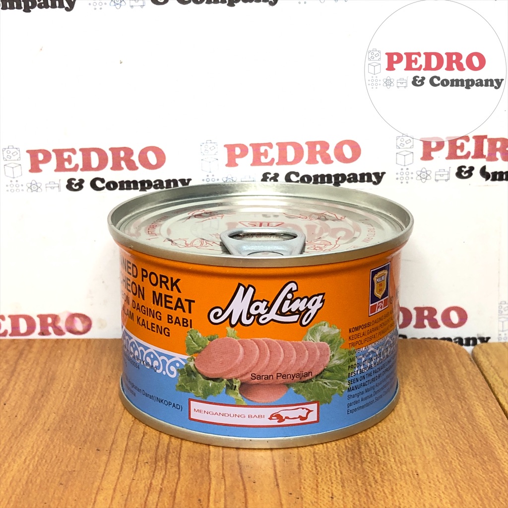 MaLing Canned pork luncheon meat kecil TTS - daging babi kaleng 170 gr ...