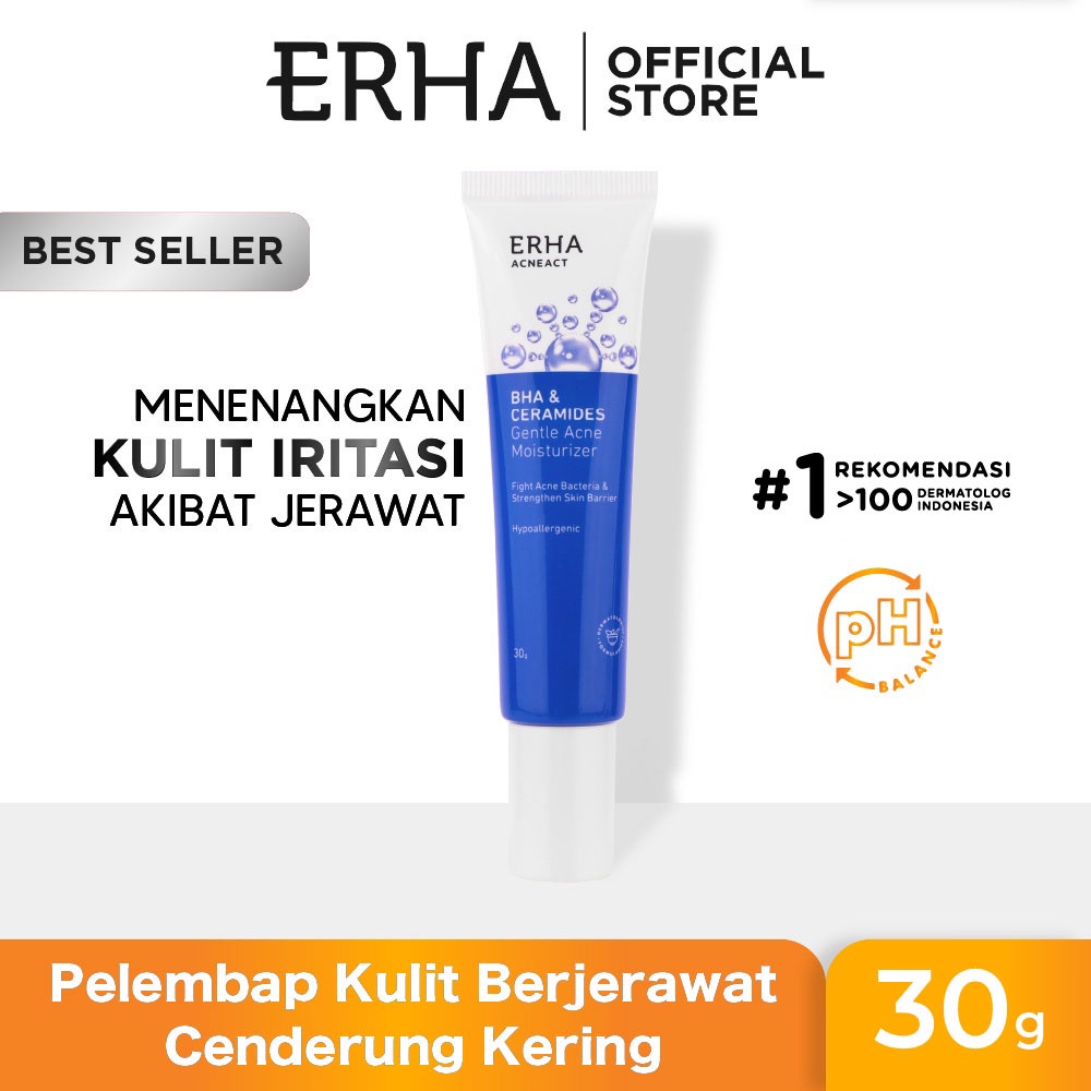 Erha Acneact BHA & Ceramide Gentle Acne Moisturizer 30g | Lazada Indonesia
