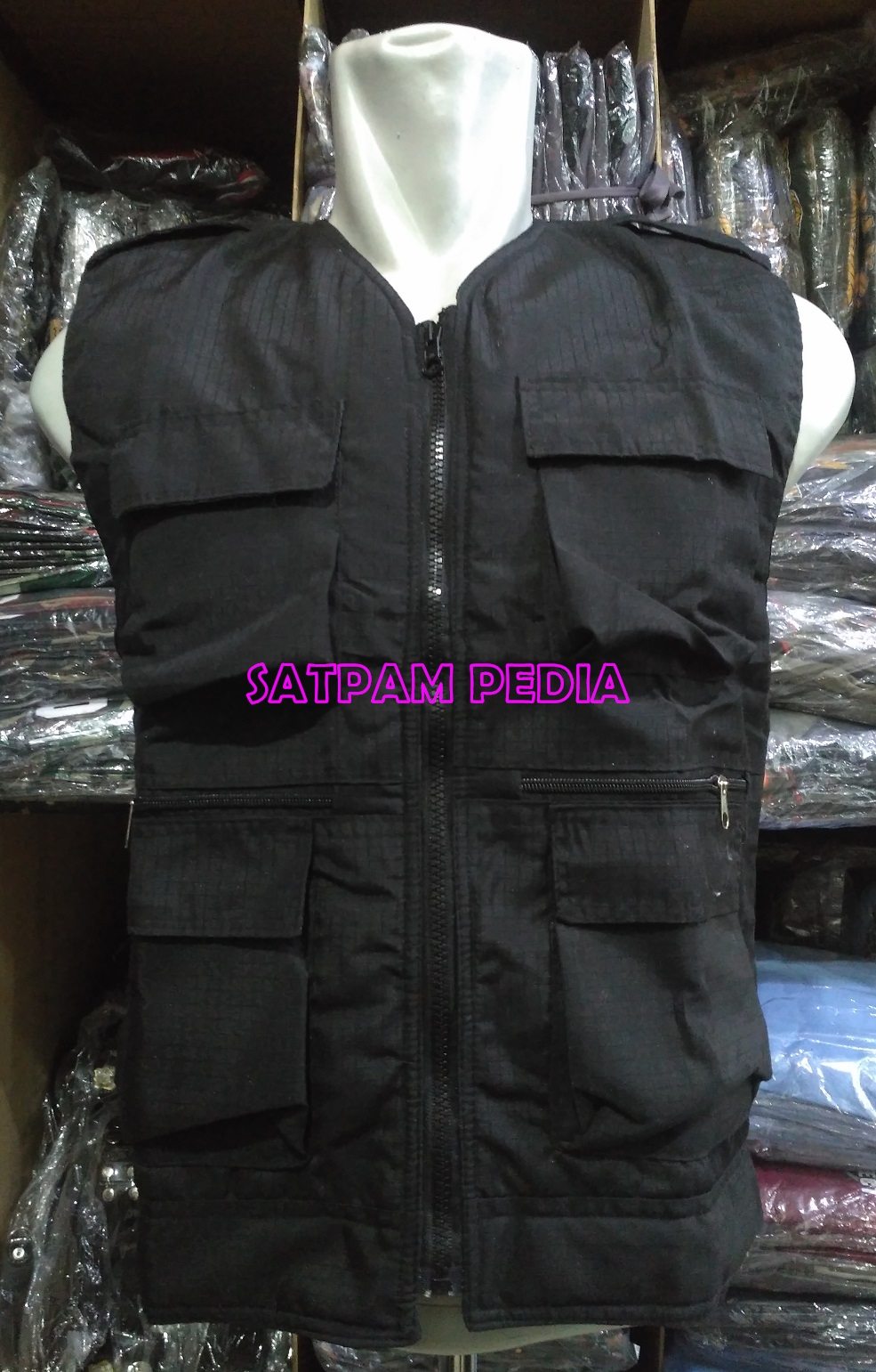 Rompi King Hitam - Rompi Lapangan - Rompi Tactical - Rompi Wartawan ...
