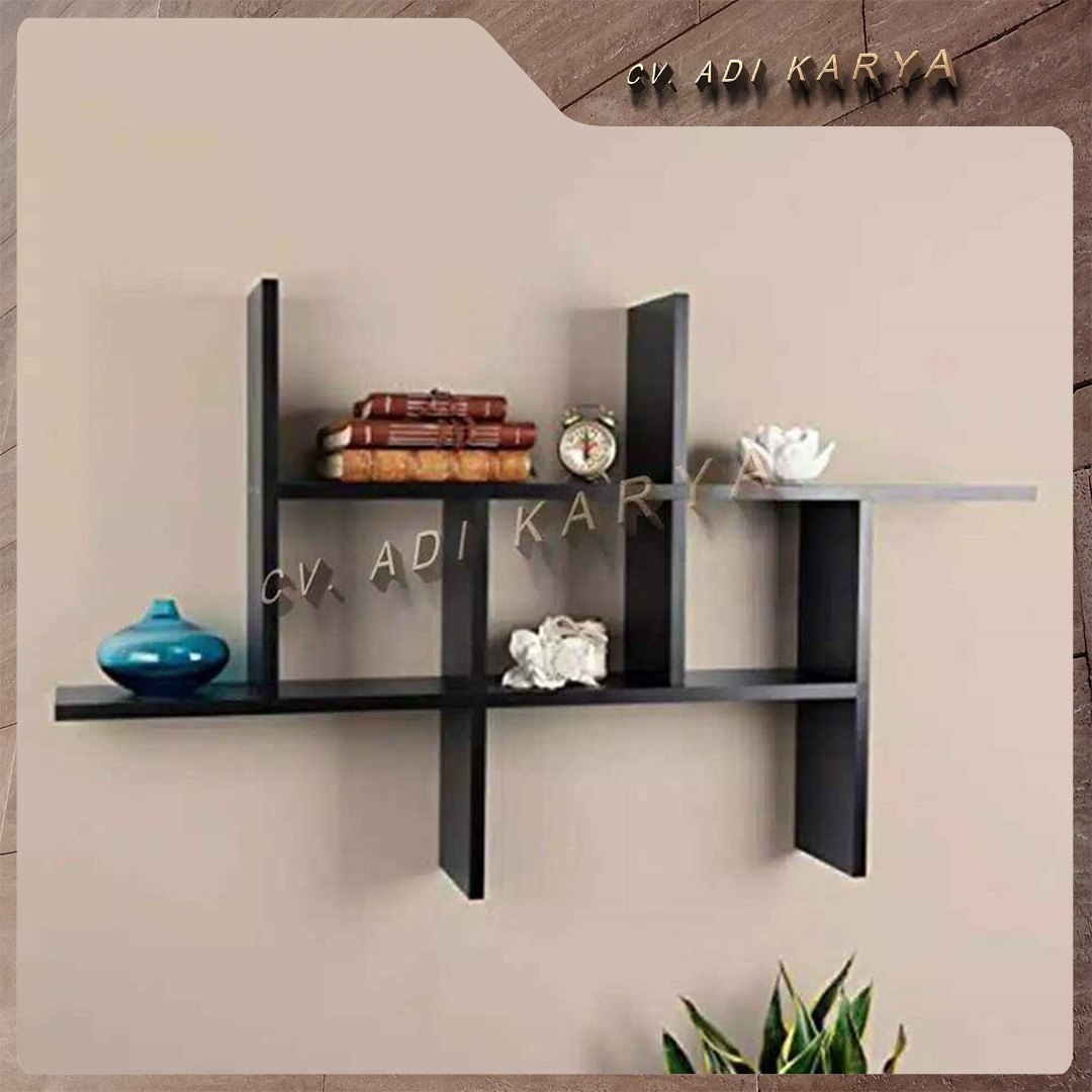 Rak Dinding Aesthetic Minimalis Tempel Tembok Kamar Vintage Dapur Kayu ...