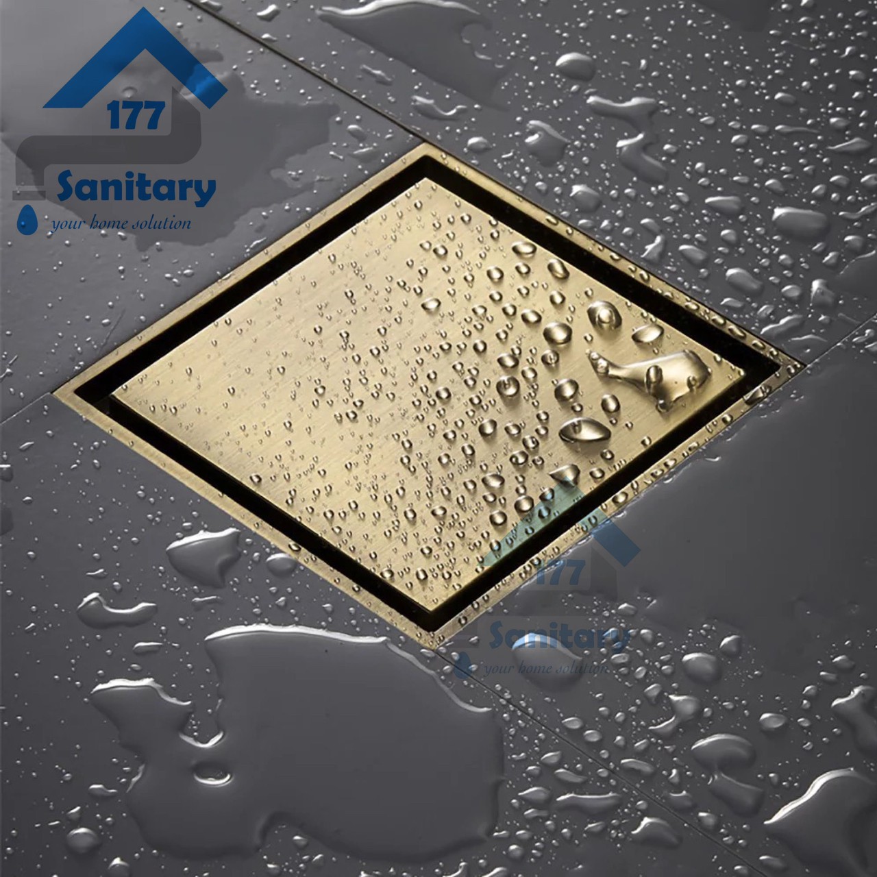 Smart Floor Drain KUNINGAN bisa isi Keramik GOLD- Saringan Got tebal ...