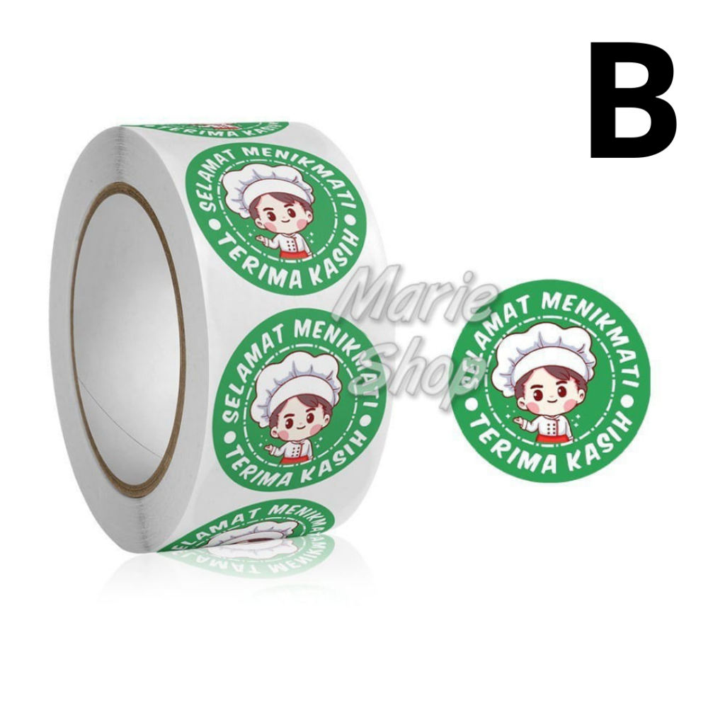 STICKER SELAMAT MENIKMATI / STICKER LABEL MAKANAN / STICKER PACKING ...