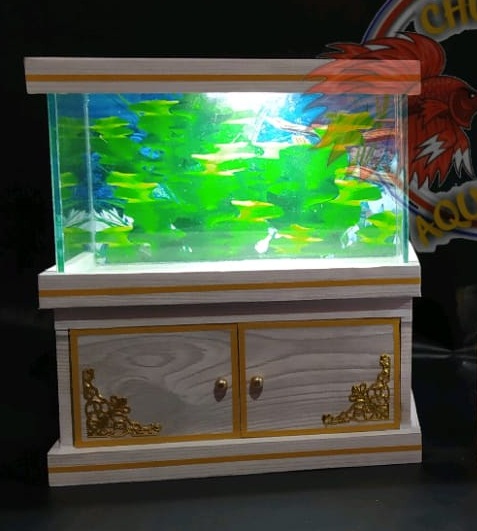 Aquarium mini fullset plus kabinet | Lazada Indonesia