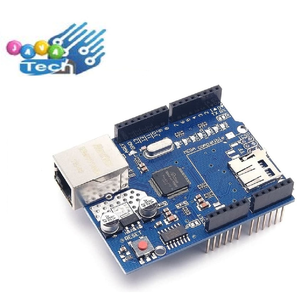 W5100 Ethernet Shield Arduino Uno - Mega Compatible with SD Card ...