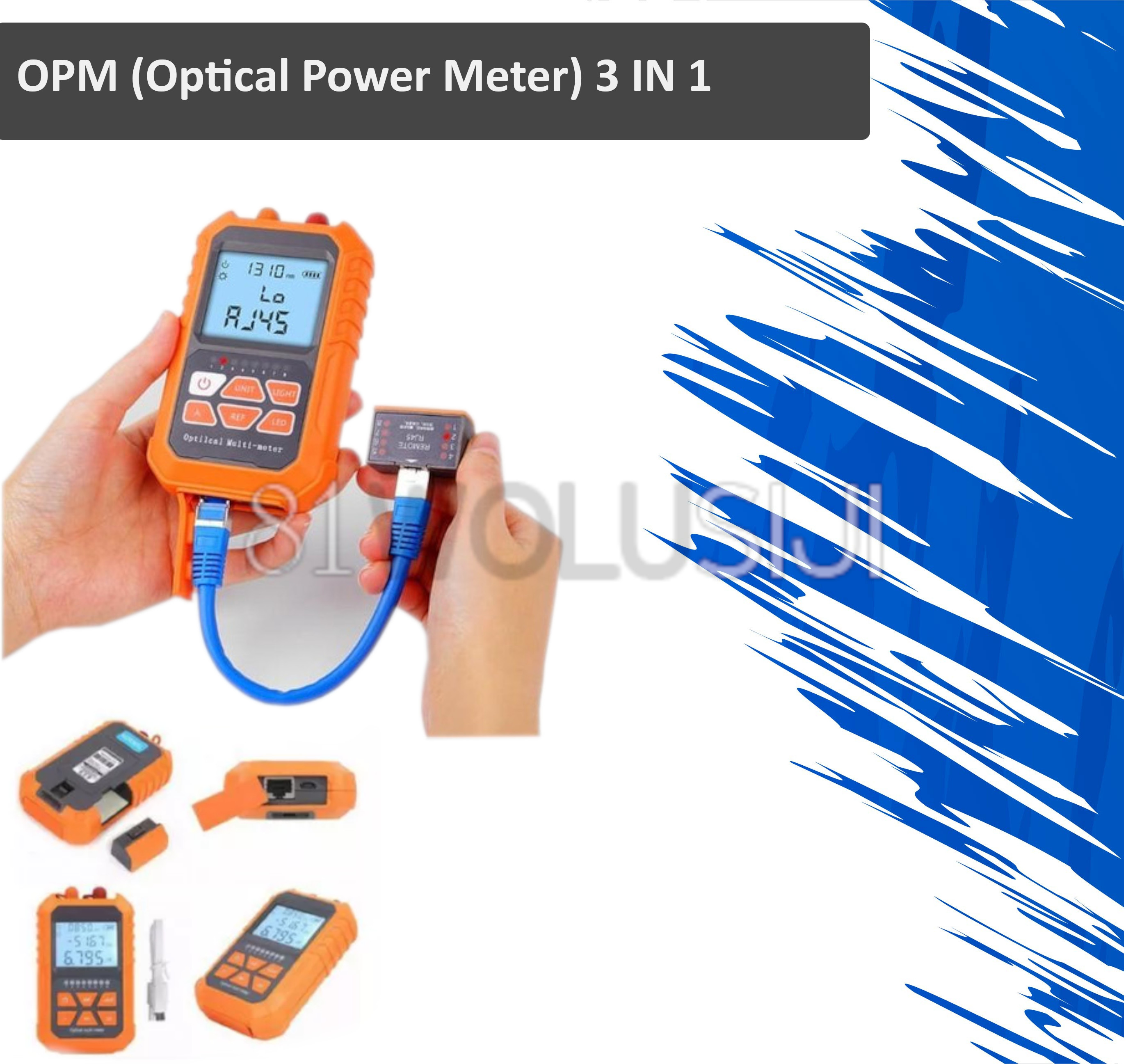 OPM Optical Power Meter Fiber Optik - FO/LAN Tester 3 IN 1 | Lazada ...