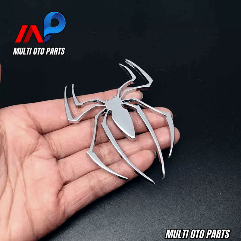 Sticker Emblem Metal 3D Spider Logo Superhero Marvel Spiderman stiker ...