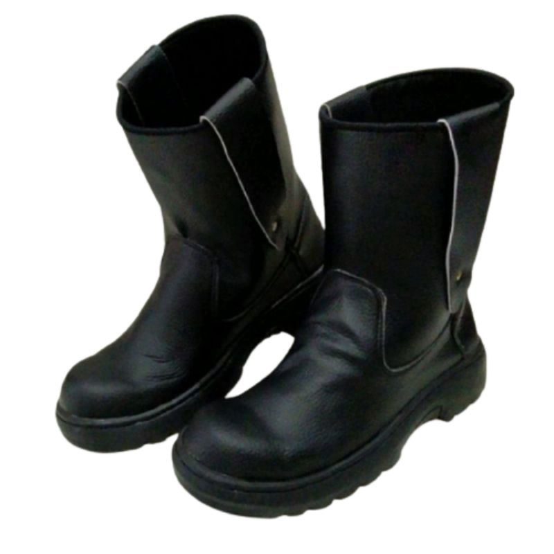Sepatu Safety Septi boot Kulit Buatan Impor King skn Ujung besi proyek ...