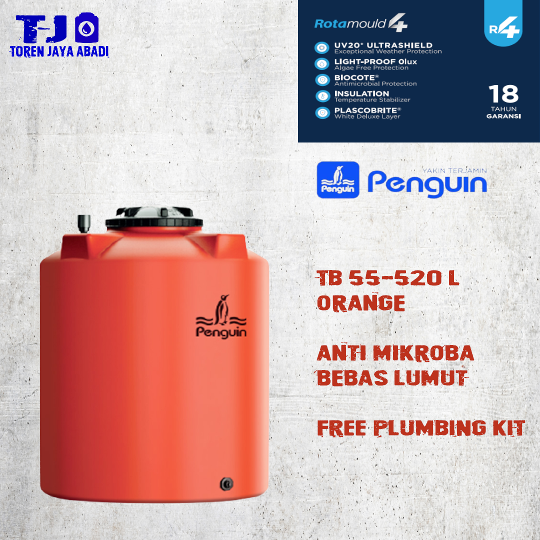 Tandon / Toren / Tangki air Penguin - TB 55 - 520 Liter ORANGE | Lazada Indonesia