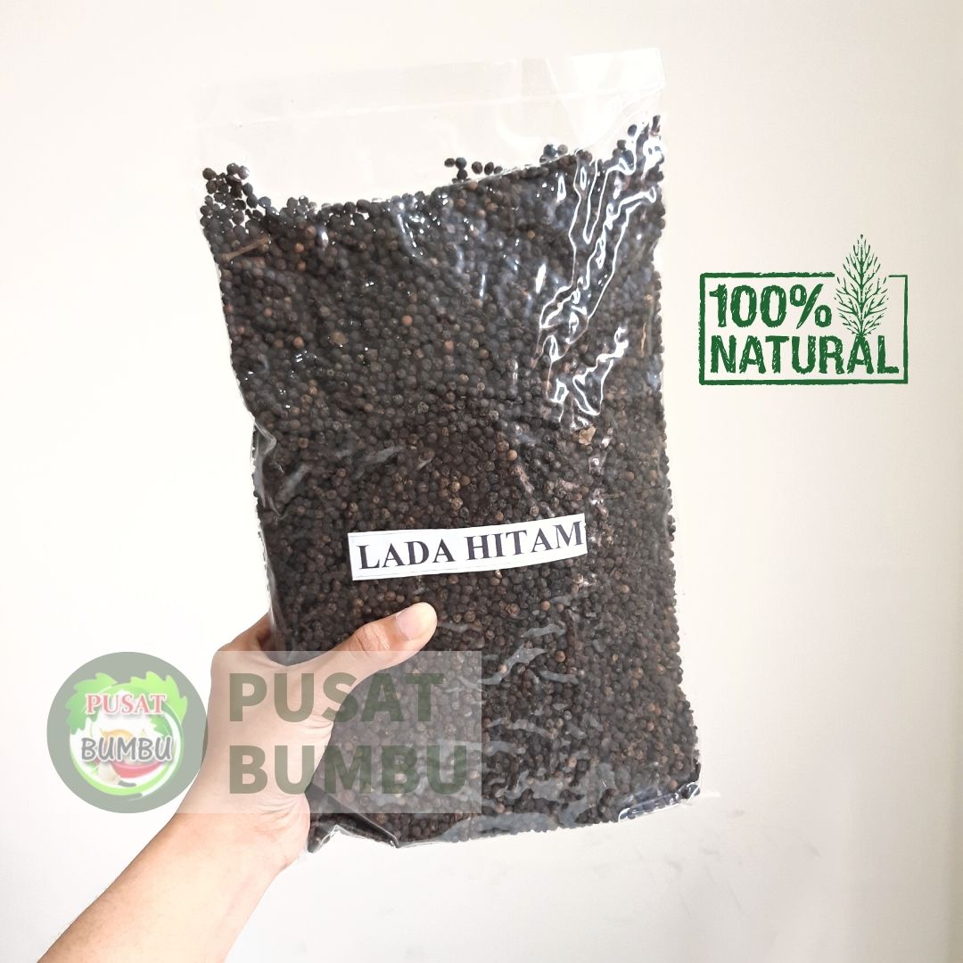 Lada Hitam Butir 1Kg Asli / Lada Hitam Utuh Pedas dan Wangi / Merica ...