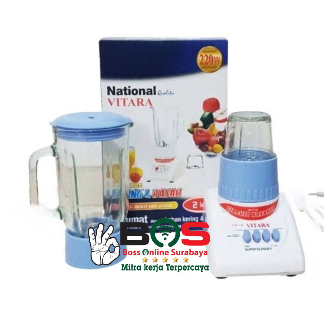 Blender National VITARA / SONIC 106 Kaca 2 IN 1 Kapasitas 1 Liter 6 ...