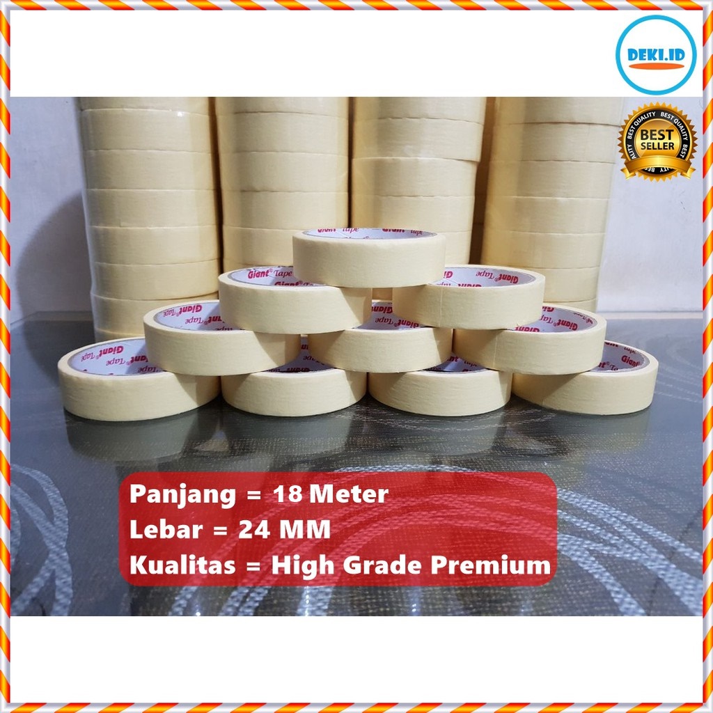 Lakban Kertas 24 MM X 20 Yard Masking Tape 1 Inch | Lazada Indonesia