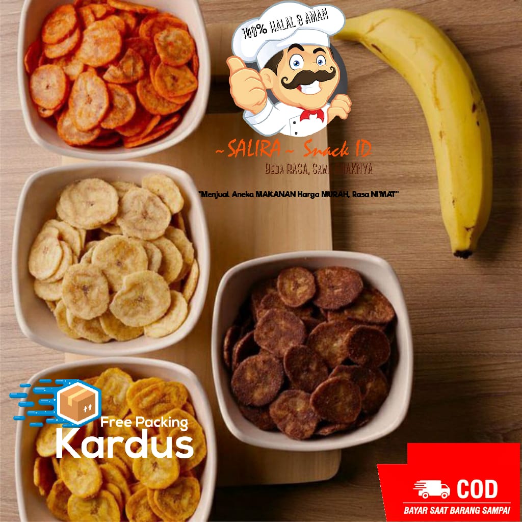 [1Kg] KERIPIK PISANG ASIN GURIH ASLI LANTAK CEMILAN KHAS DAERAH ...