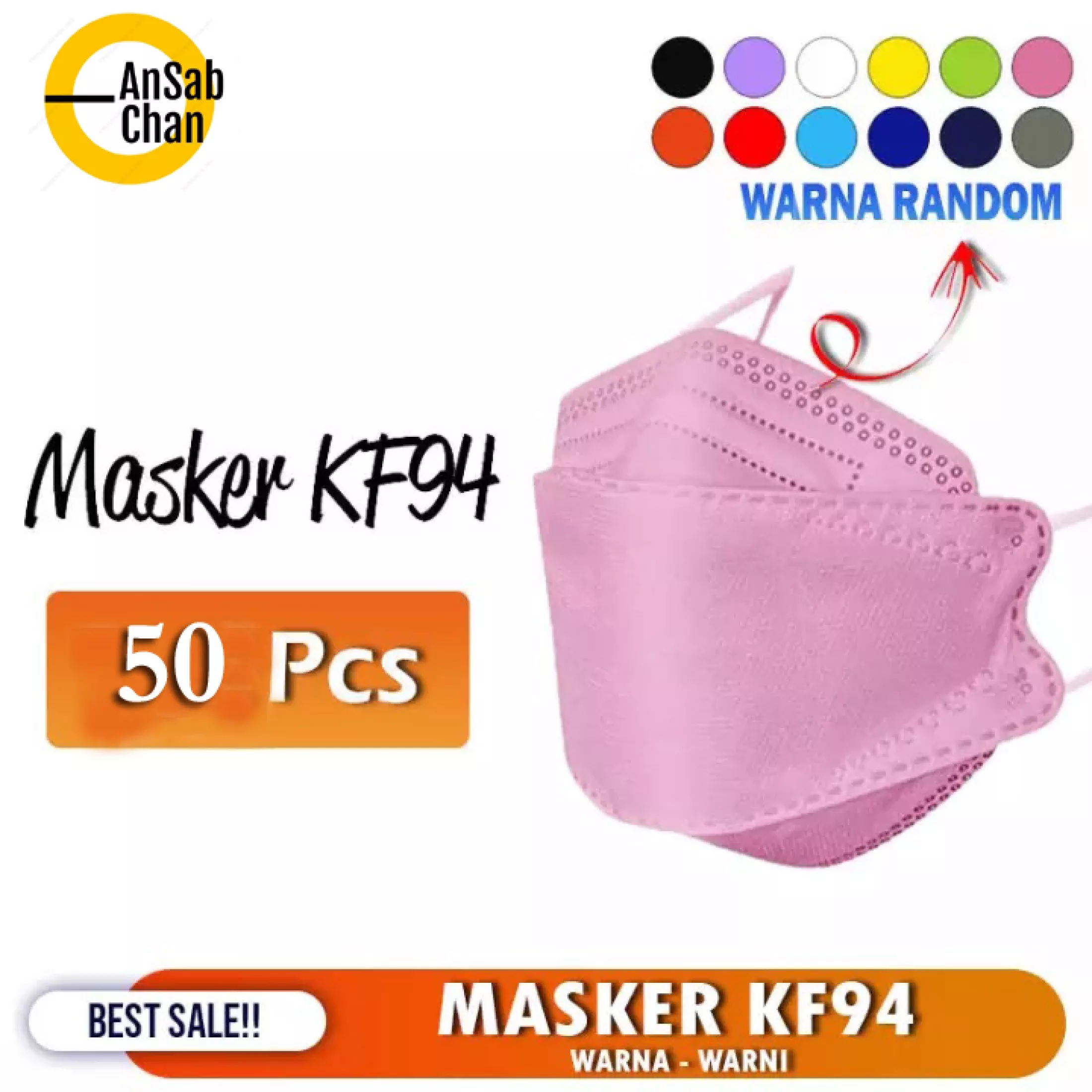 Masker KF94 Dewasa Isi 50 pcs | Masker Kesehatan 4 ply | Masker Ear ...