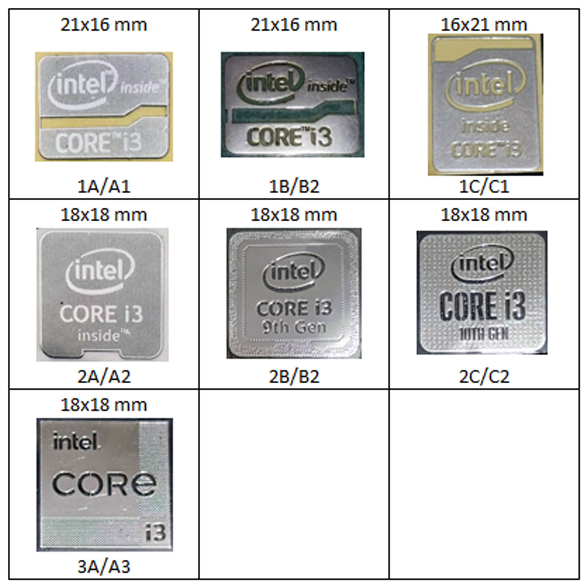 Stiker Logo Intel Core i3 logam | Lazada Indonesia