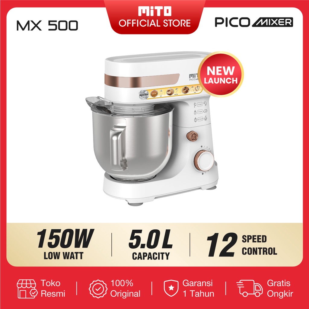 Mixer Mito MX - 500 Pengocok Adonan Mixer Stand Berdiri Kapasitas 5 ...