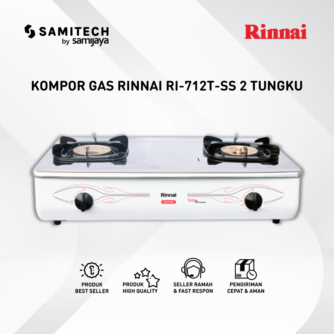 Rinnai RI-712T Kompor Gas 2 Tungku | Lazada Indonesia