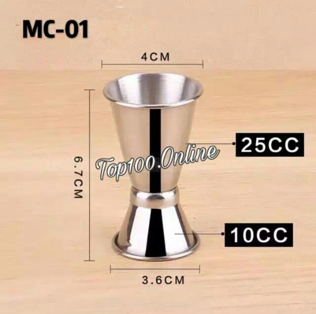 TOP100 - Jigger Measure Cup Bar Stainless Steel Gelas Ukur Tea Coffe ...