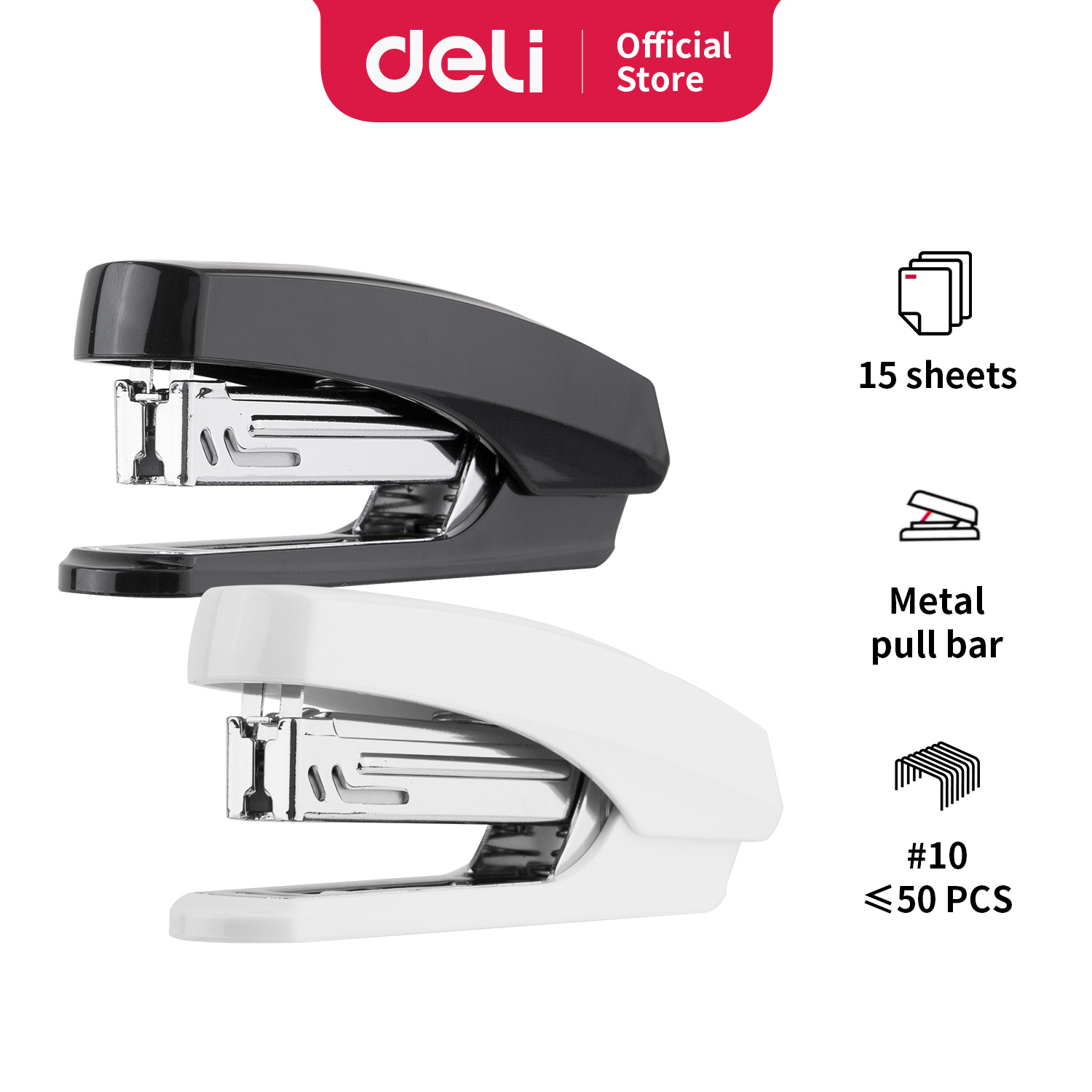 Deli Stapler 15 Sheets hingga 20.000 pemakaian dilengkapi indikator pemakaian staples E0238 ...