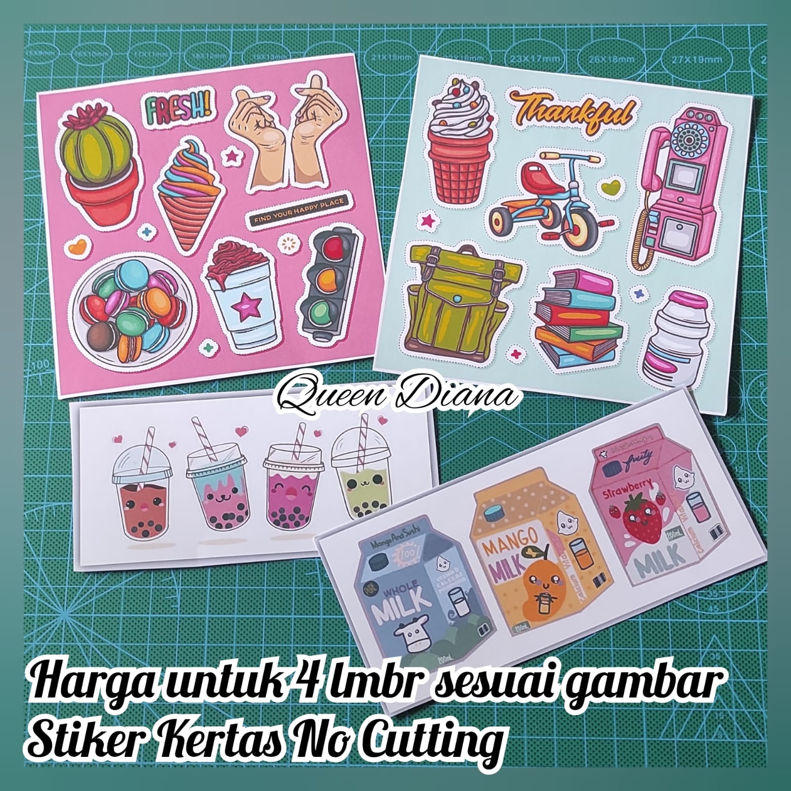 isi 4 lembar Stiker label sticker hp laptop sticker hiasan aksesoris NO ...