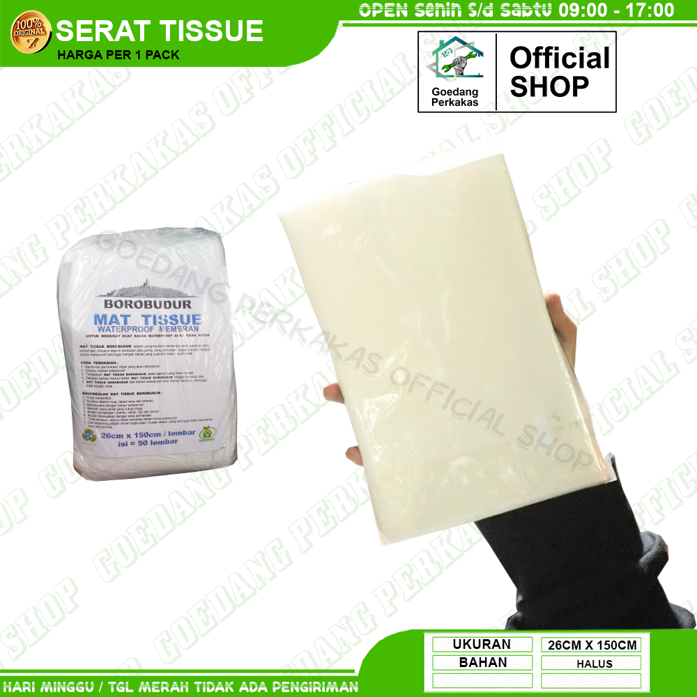 Serat Fiber Glass Tisu Penambal Kebocoran Dinding Per 10 Pcs Aquaproof ...