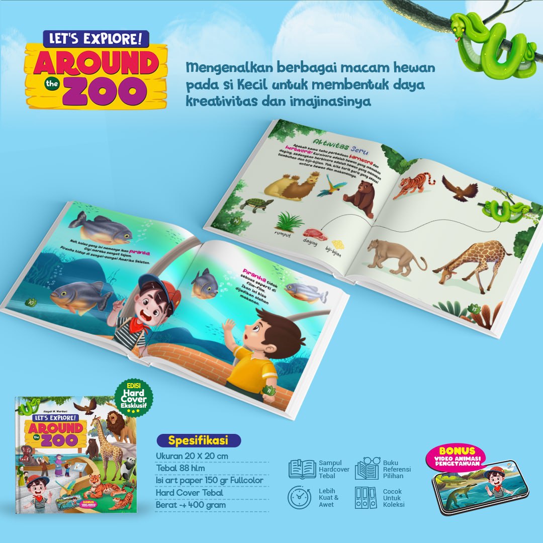 [Buku Anak Ready] Lets Explore! Around the Zoo | Lazada Indonesia