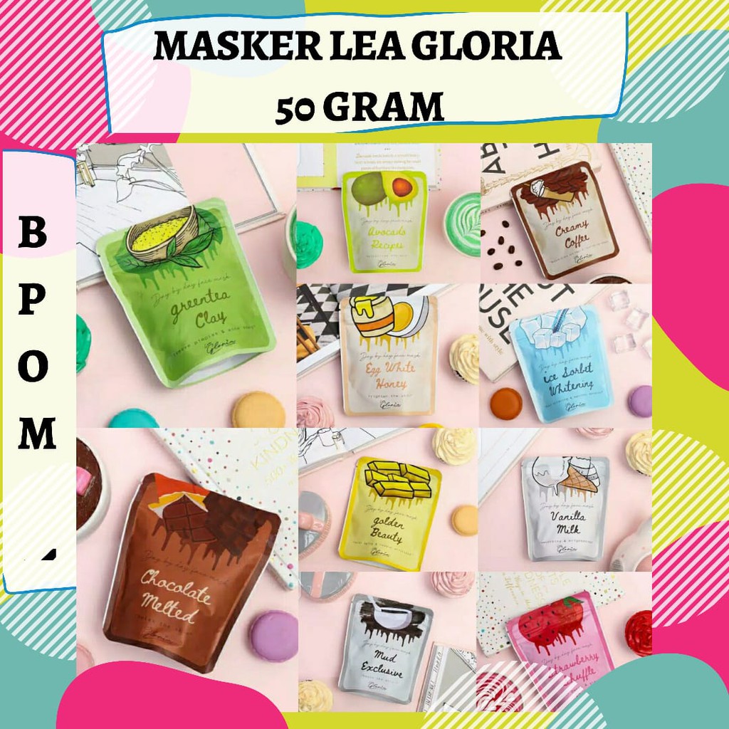 Masker By Lea Gloria 50 gram | Masker Lea Gloria 50gr | 10 Varian dan ...