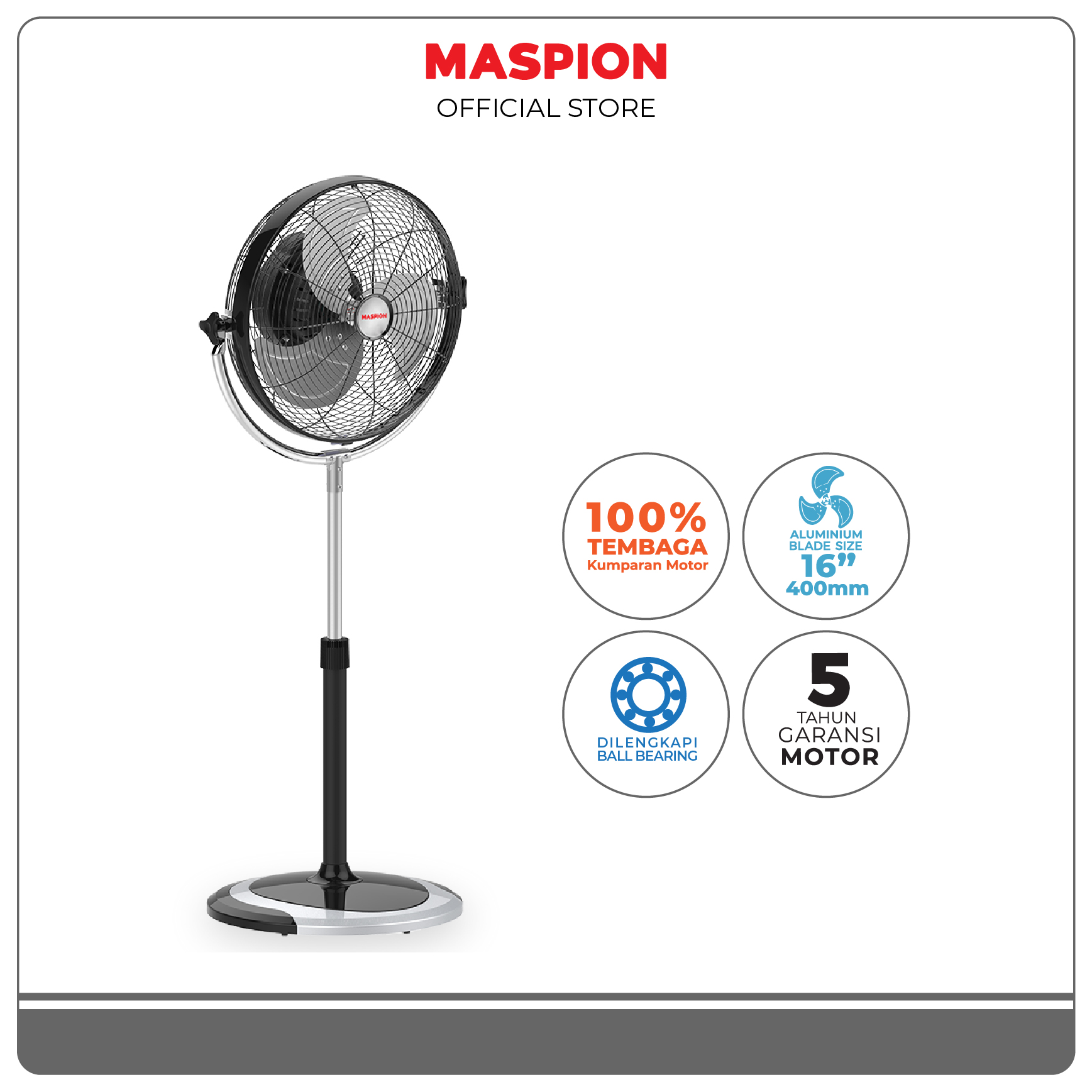 Maspion Power Fan 16 Inch PW-1603 S | Lazada Indonesia