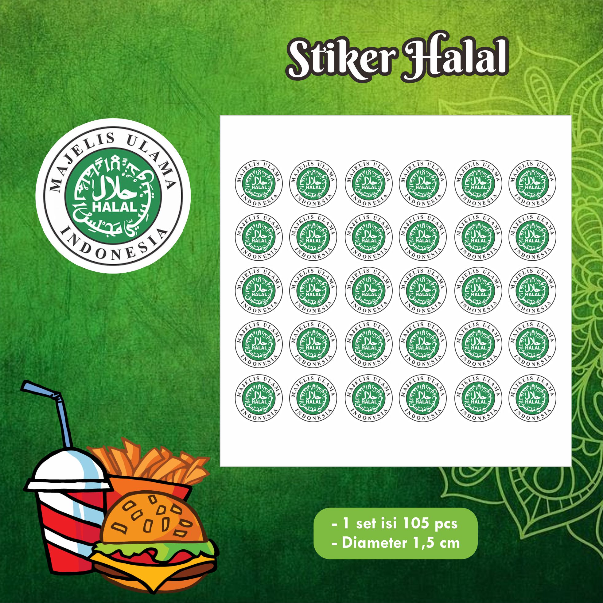 Stiker Halal / Label halal / Stiker MUI | Lazada Indonesia