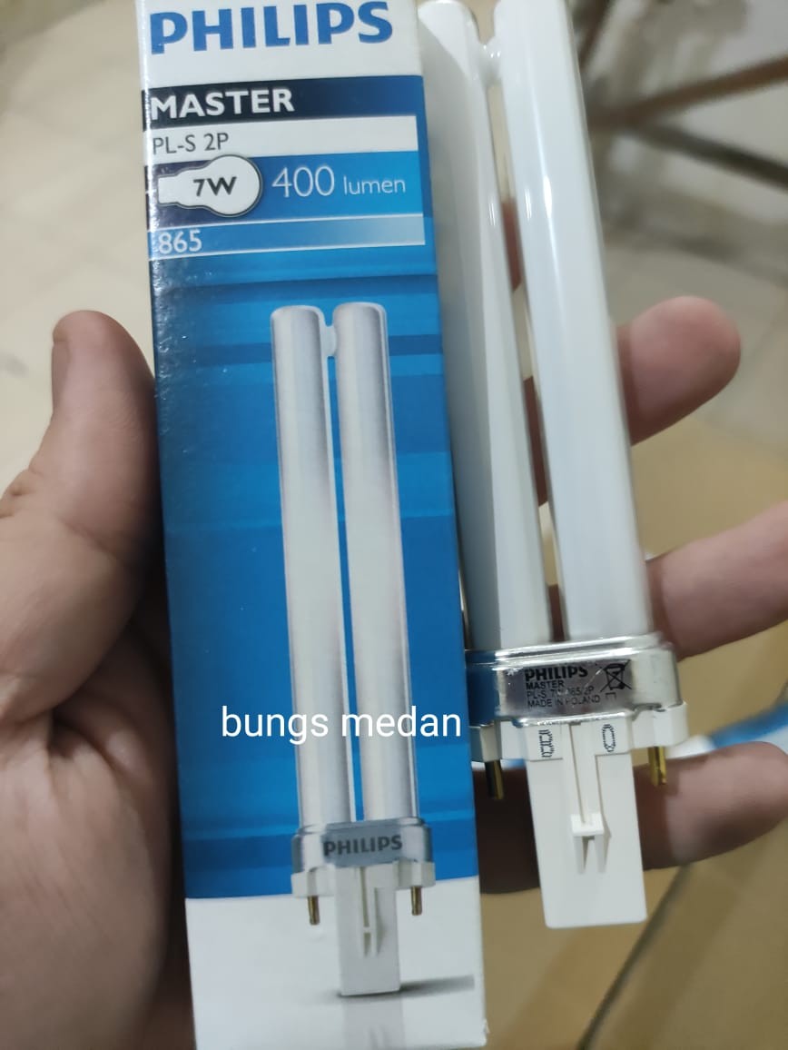Lampu Philips PLS PL-S 7W 7 Watt 7WATT 865 PUTIH MASTER PL-S PLS 2P ...