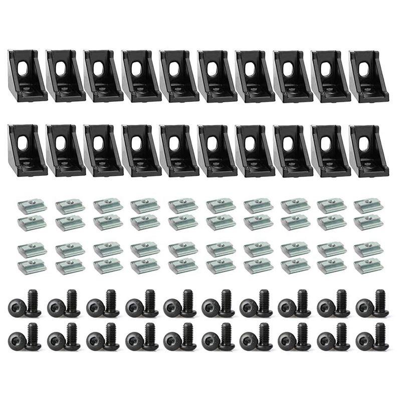 Aluminum Profile Connector Set, Angle Bracket, T-Nut and Hex Screw for ...