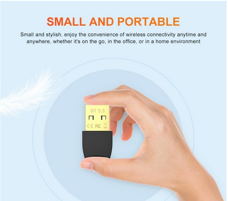 Usb bluetooth dongle 5.3 mini reciever-transmitter 3Mbps realtek BQB BT ...