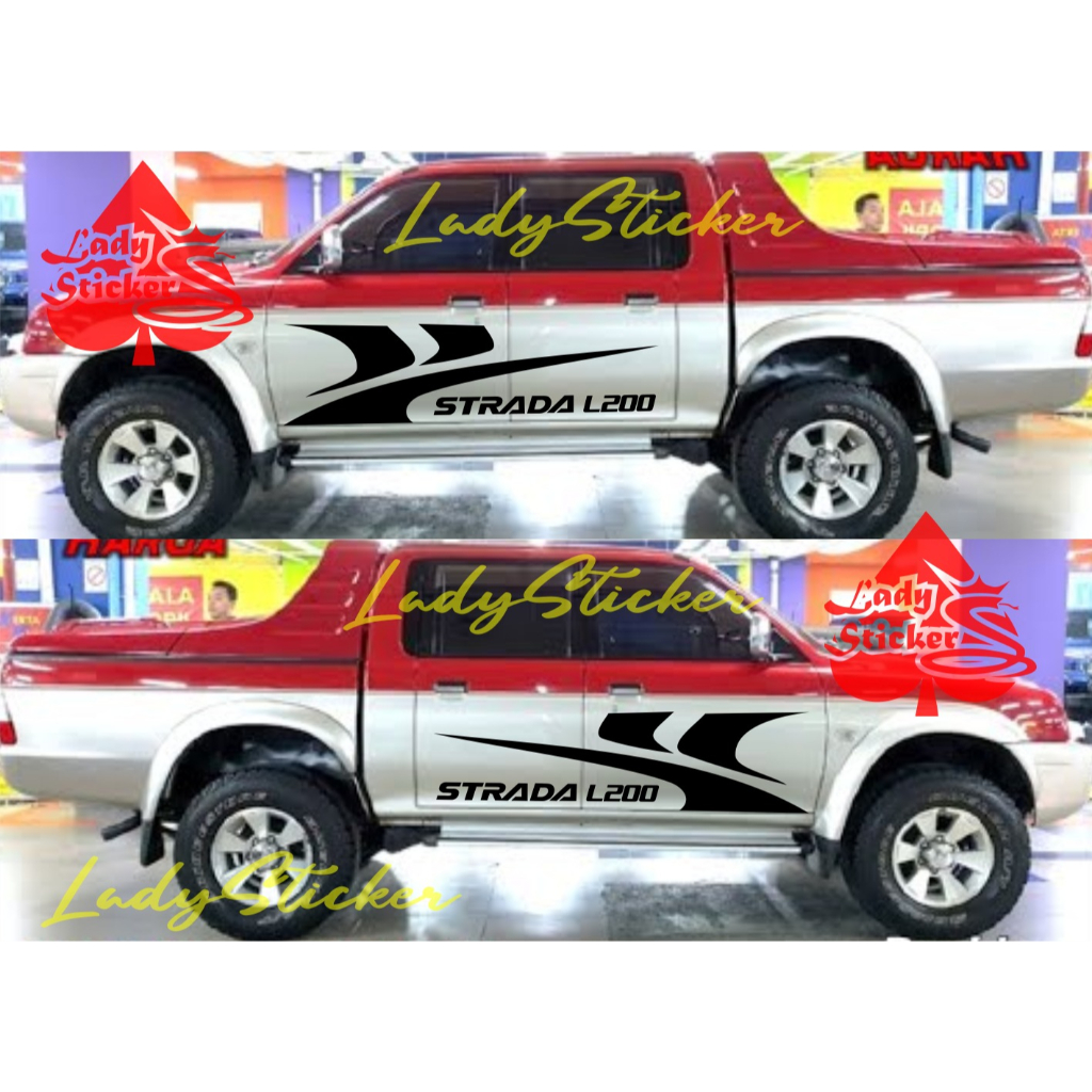 cutting sticker mobil strada striping sticker mobil mitsubishi strada ...