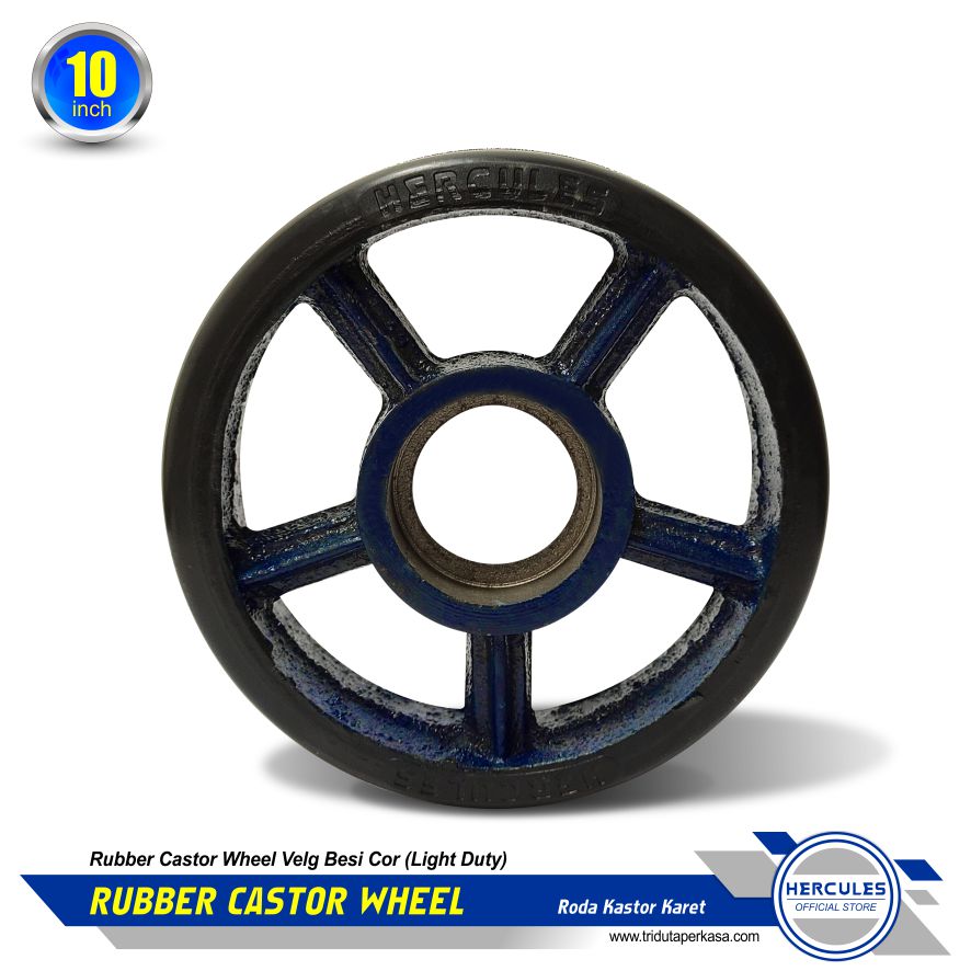 Hercules - Castor Wheel 10 Inch Light Duty, Roda Troli, Etalase ...