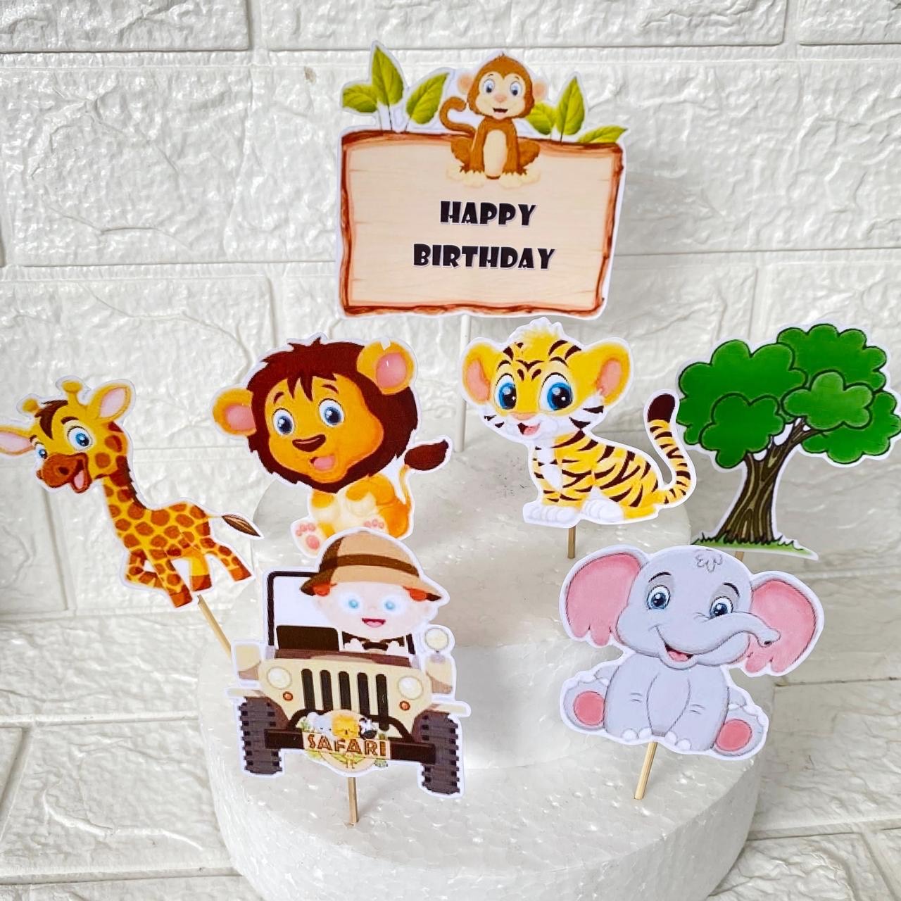 Topper Ulang Tahun Animal Zoo / Topper Cake Hewan Lucu | Lazada Indonesia
