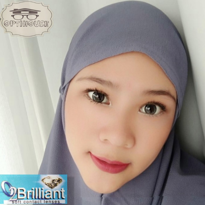 Softlens minus warna abu-abu kadar air 60% O2 Brilliant | Lazada Indonesia