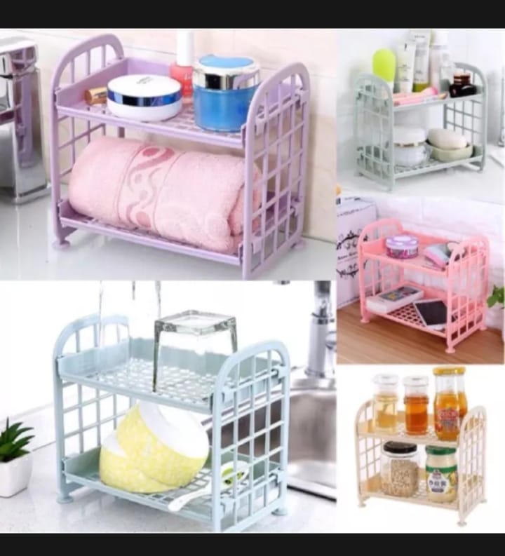 Rak Plastik 2 Susun Mini / Rak 2 Susun Mini / Rak Meja Mini 2 Tingkat ...