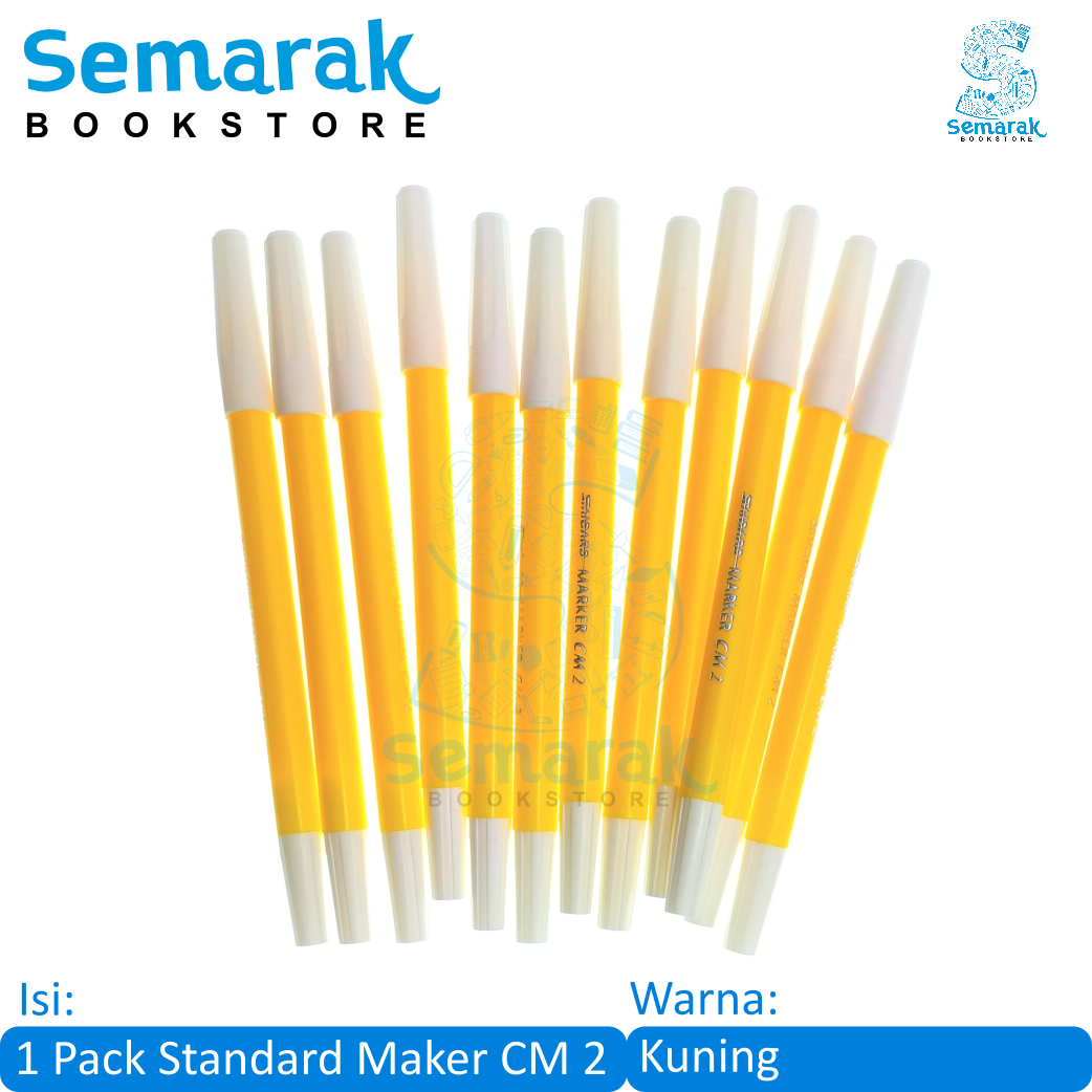 Standard Marker CM 2 Spidol Warna - Kuning [1 Lusin / 12 Pcs] | Lazada ...