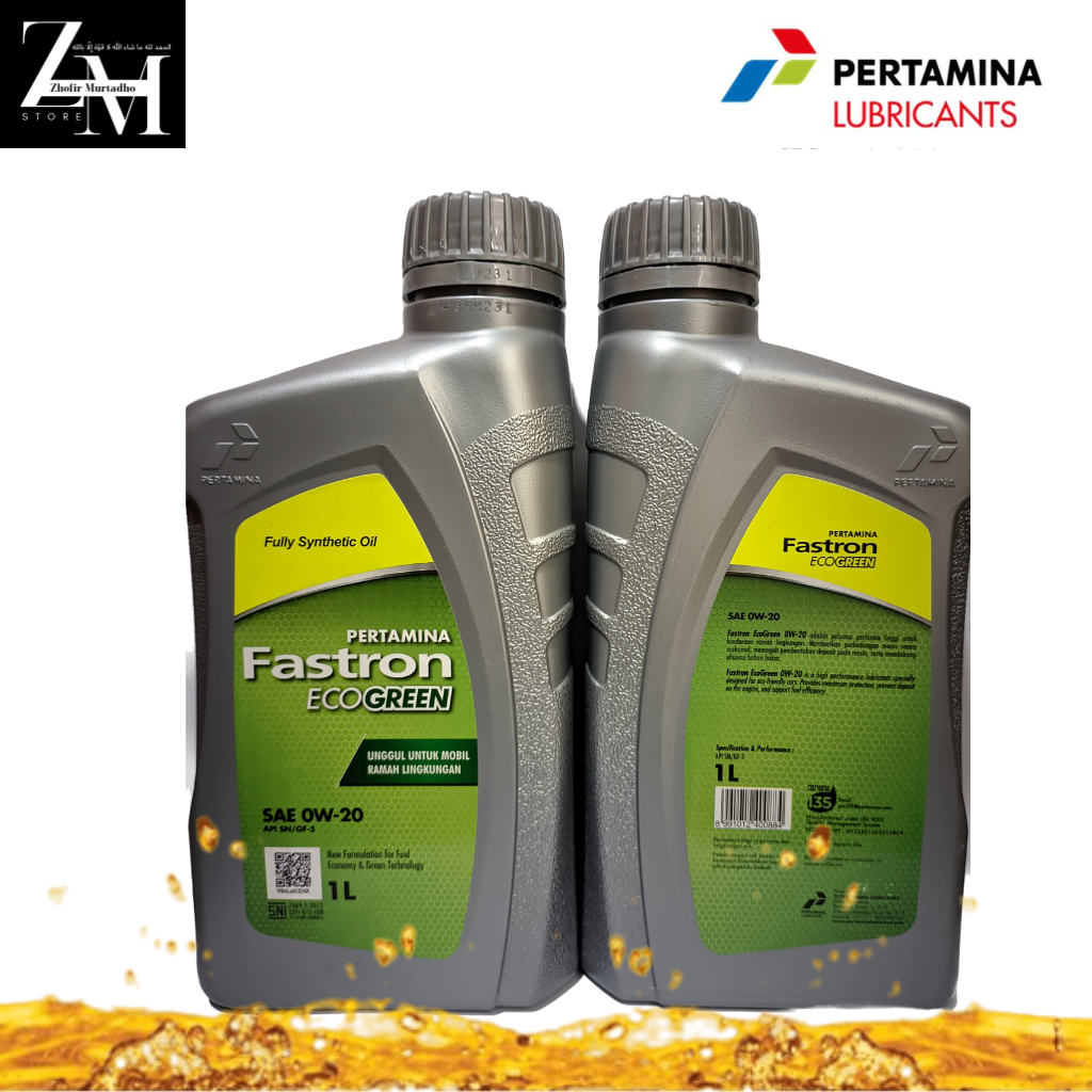 OLI FASTRON ECOGREEN 0W-20 1 LITER ORIGINAL PERTAMINA | Lazada Indonesia
