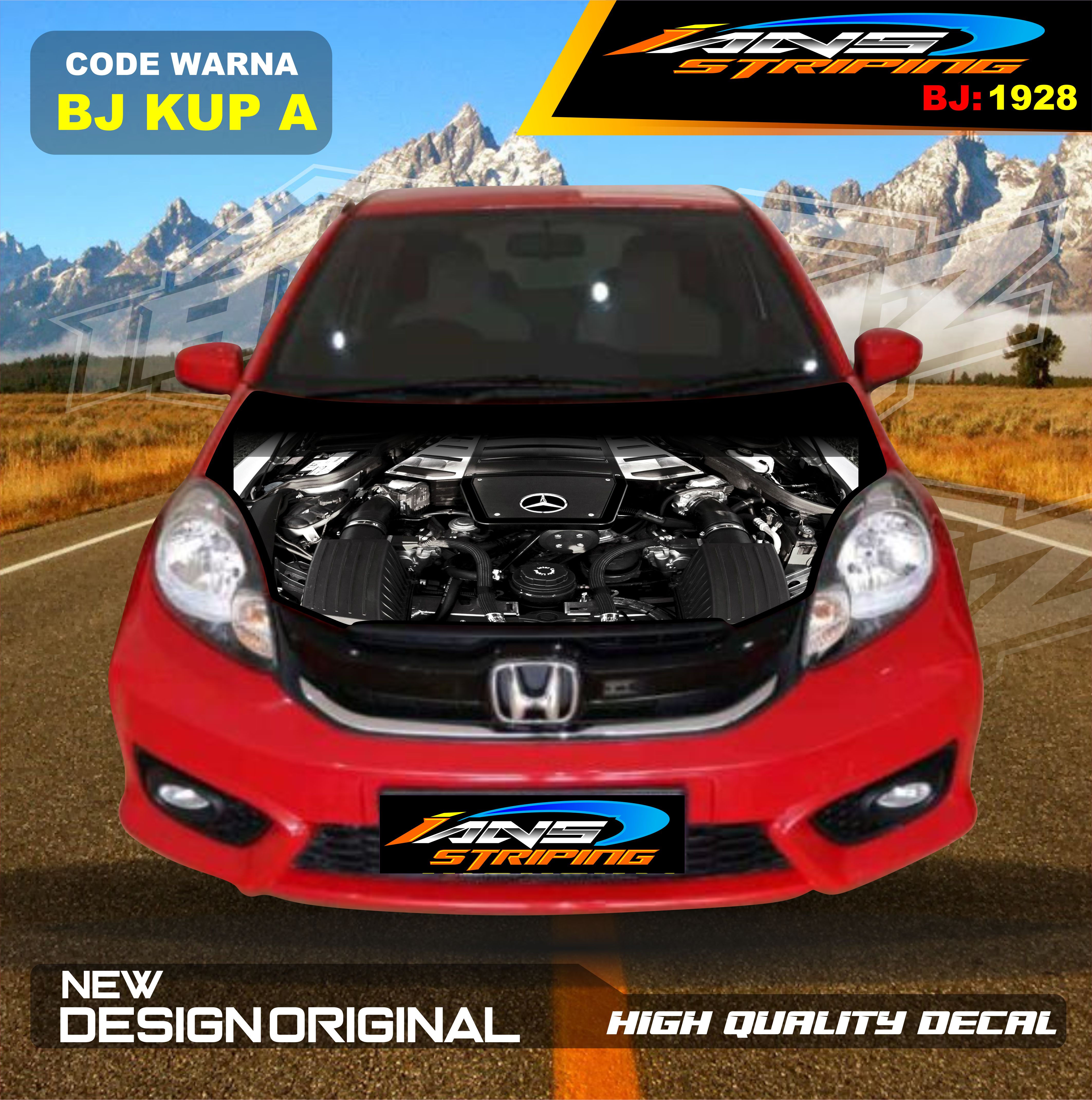 STICKER KAP DEPAN MOBIL AVANZA XENIA / STICKER DECAL KAP MESIN MOBIL ...