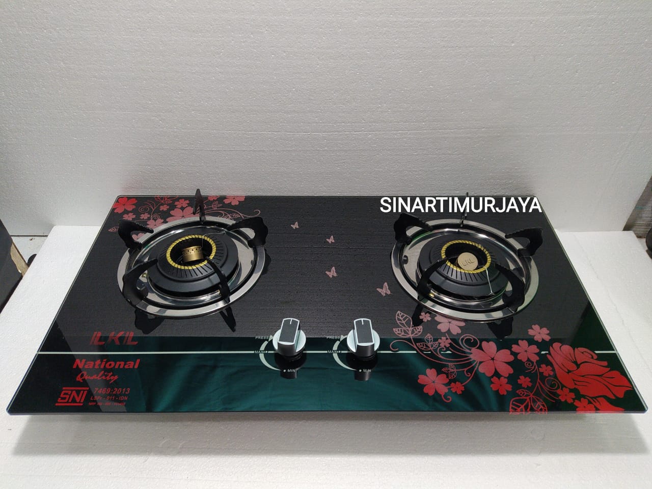 KOMPOR GAS LPG 2 TUNGKU KACA COR / KOMPOR GAS 2 MATA KACA COR | Lazada Indonesia