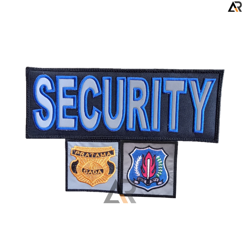 LOGO fulset lengkap SECURITY LOGO SATPAM BONUS NAMA TAG BORDIR Logo ...